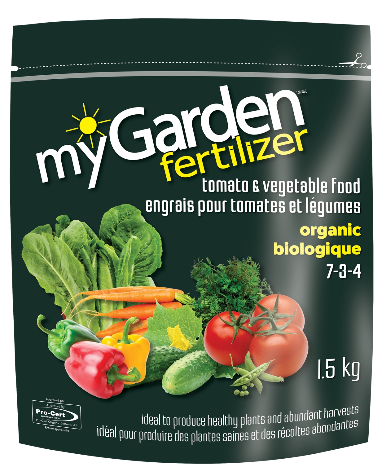 Tomato & Veg 7-3-4 (0.5Mg-4Ca) Pro-Cert Organic 1.5Kg - My Soil ...